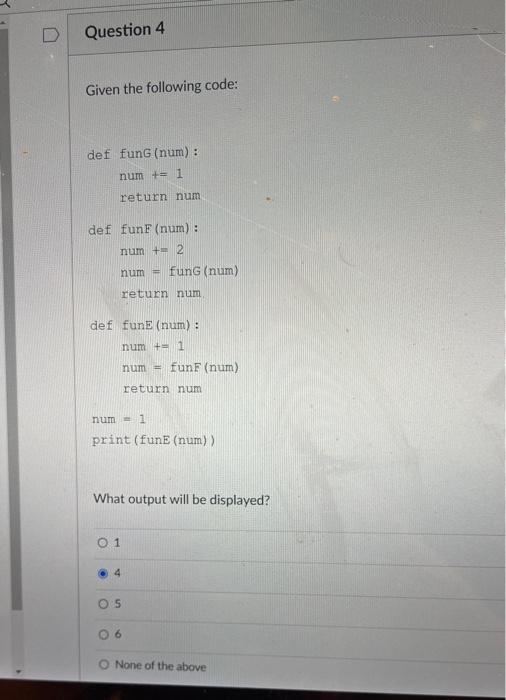 Solved Def Fungnum Num 1 Return Num Def Funf Num Num 