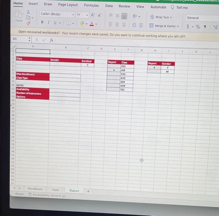 Solved Home Insert Draw Page Layout Formulas Data Review | Chegg.com