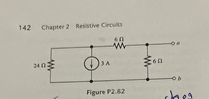 Solved 142 Chapter 2 Resistive Circuits Figure P2.82 | Chegg.com