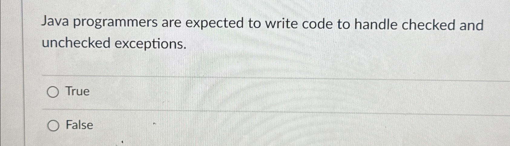 Solved Java programmers are expected to write code to handle | Chegg.com