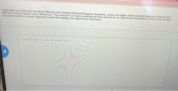 Using what you have learned about Blooms and creating | Chegg.com