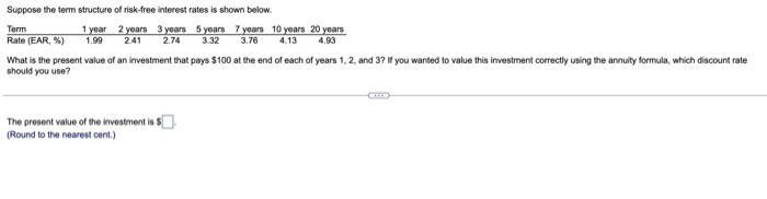 Solved Suppose the term structure of risk-free interest | Chegg.com
