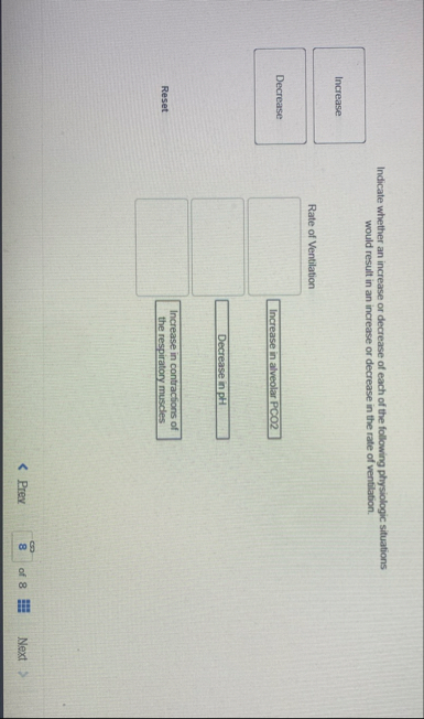 Solved Indicate whether an increase or decrease of each of | Chegg.com
