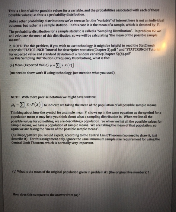 Solved This is a list of all the possible values for a | Chegg.com