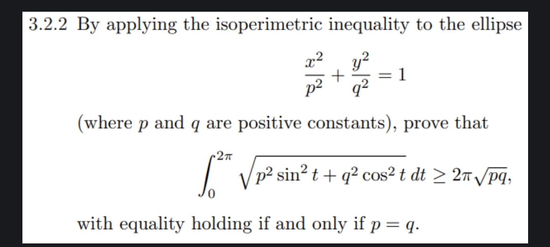 3.2.2 ﻿By applying the isoperimetric inequality to | Chegg.com