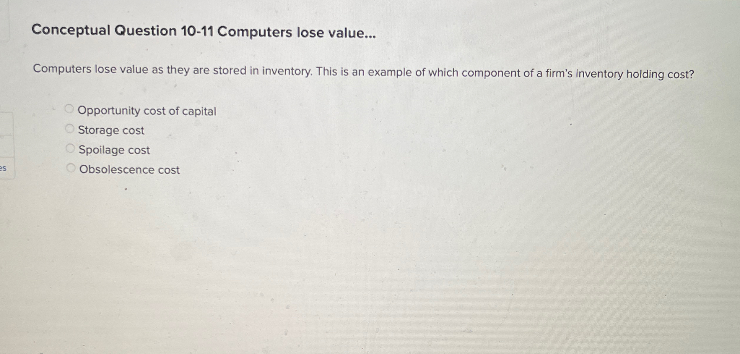 Solved Conceptual Question 10-11 ﻿Computers lose | Chegg.com