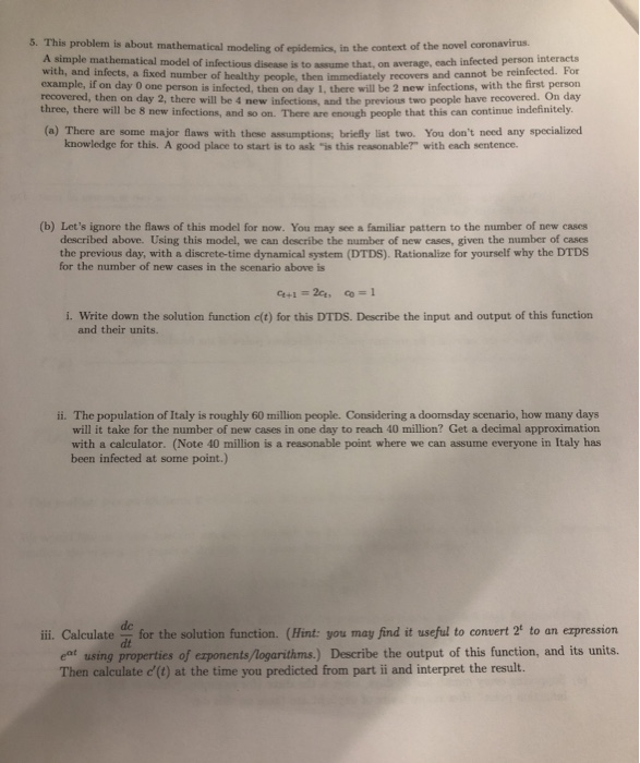 Solved 3. The problem is about mathematical modeling of dem | Chegg.com