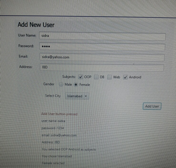 Solved create a javafx gui application. when user entter all | Chegg.com