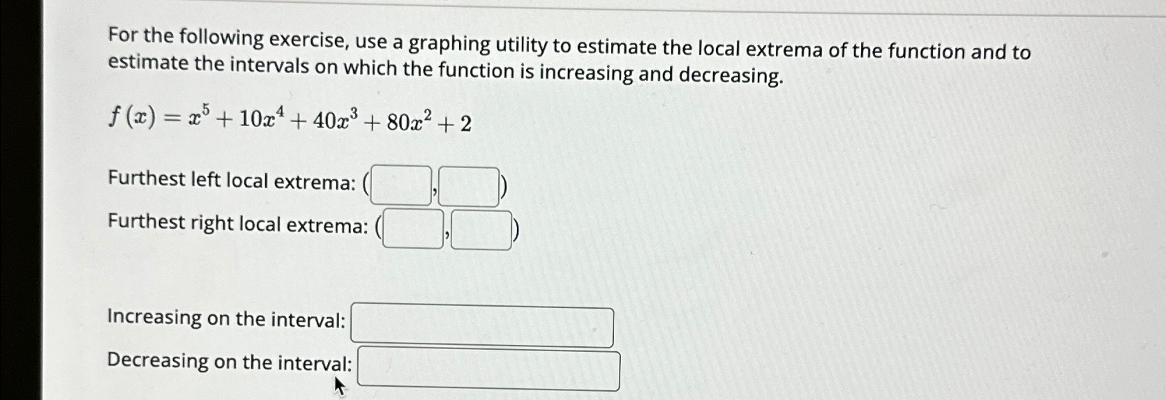 Solved For the following exercise, use a graphing utility to | Chegg.com