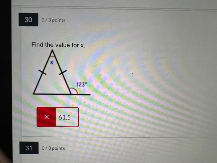 Solved Find the value for x. | Chegg.com