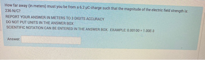 Solved How far away (in meters) must you be from a 6.2 PC | Chegg.com