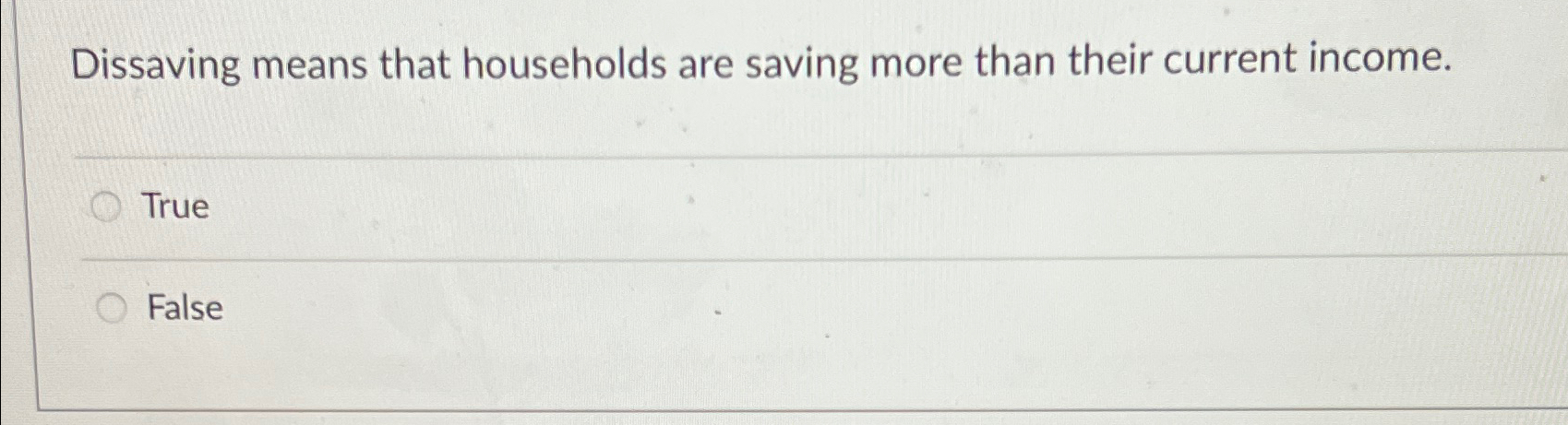 Solved Dissaving means that households are saving more than | Chegg.com