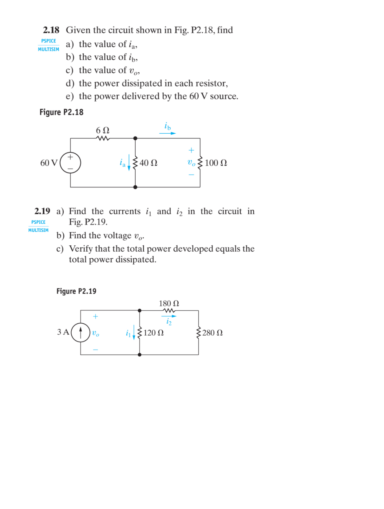 Solved 2.18 ﻿Given the circuit shown in Fig. P2.18, | Chegg.com