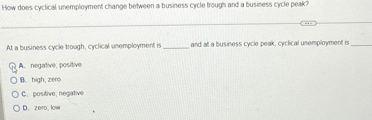 Solved How does cyclical unemployment change between a | Chegg.com