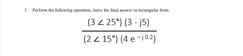 Solved Perform the following operation, leave the final | Chegg.com