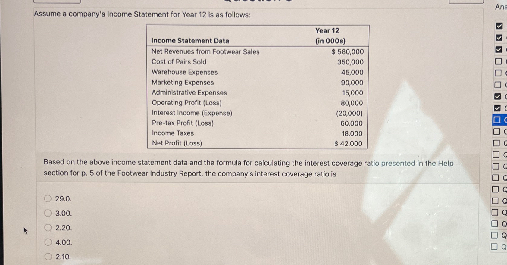 Solved Assume a company's Income Statement for Year 12 ﻿is | Chegg.com