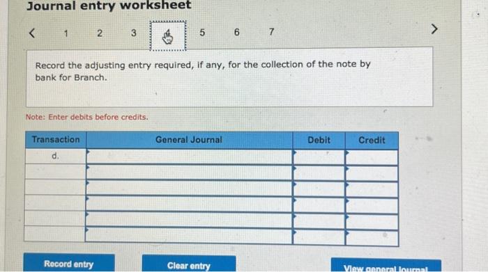 Solved Journal entry worksheet Record the adjusting entry | Chegg.com