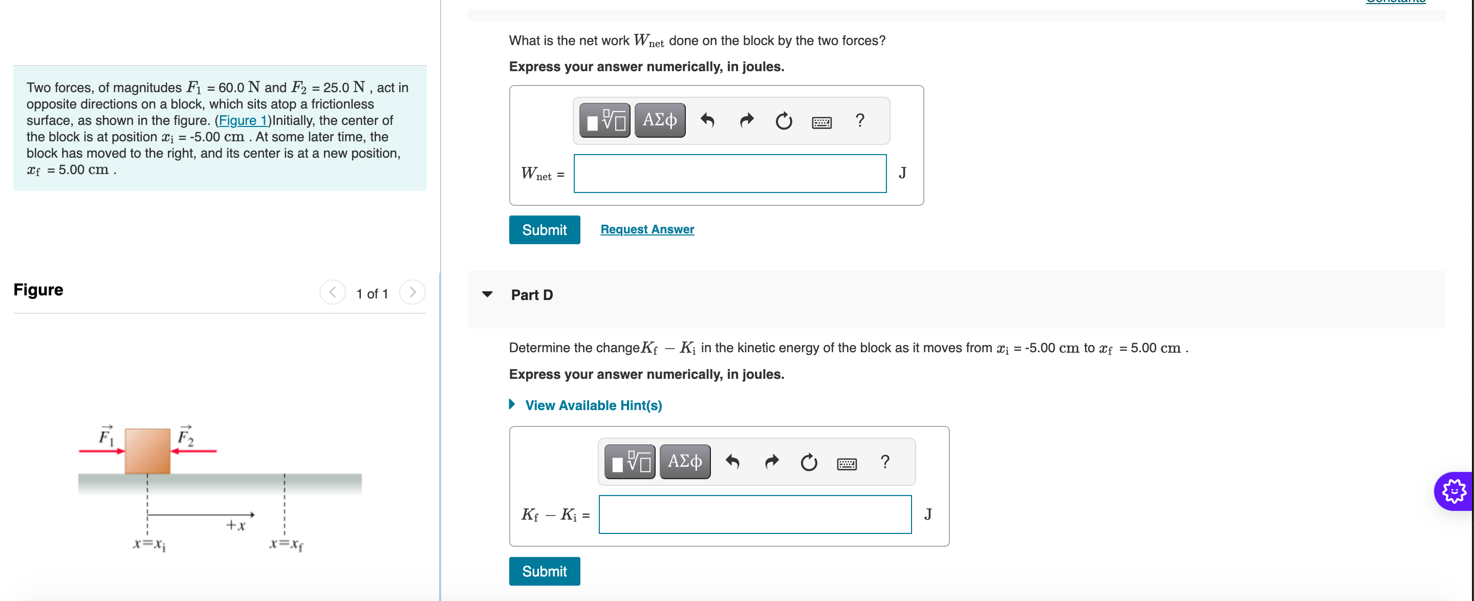 Solved What is the net work Wnet ﻿done on the block by the | Chegg.com
