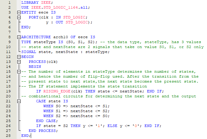 Solved The code represents a DivideBy3FSM (Finite State | Chegg.com