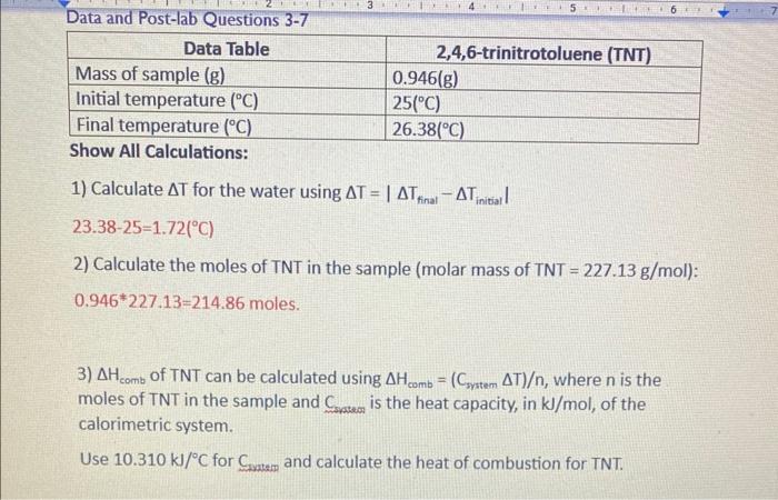 Solved 1) Calculate ΔT for the water using ΔT=∣ΔTfinal | Chegg.com