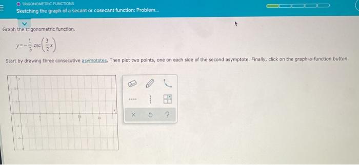 Solved O TRIGONOMETRIC FUNCTIONS Sketching the graph of a | Chegg.com