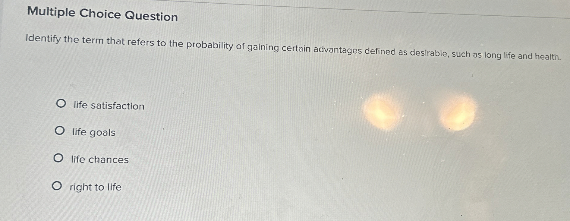Solved Multiple Choice QuestionIdentify the term that refers | Chegg.com