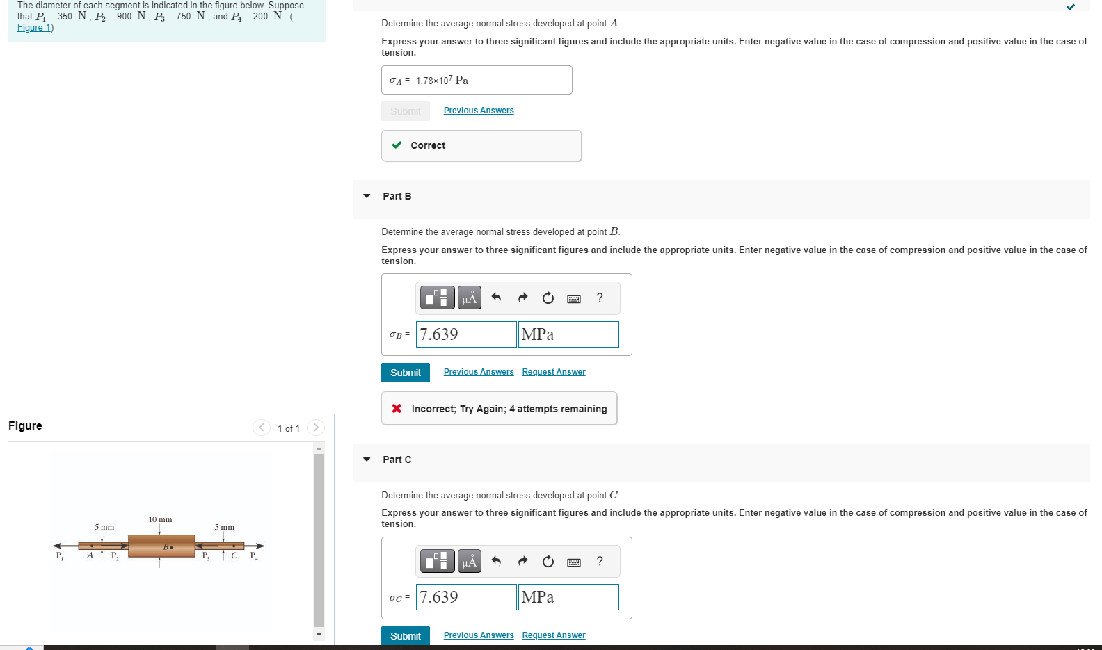 Solved The diameter of each segment is indicated in the | Chegg.com