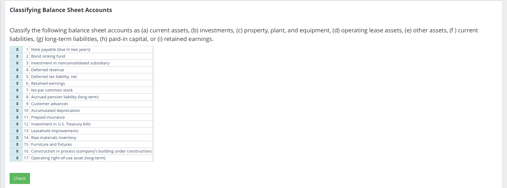 Solved Classifying Balance Sheet AccountsClassify the | Chegg.com