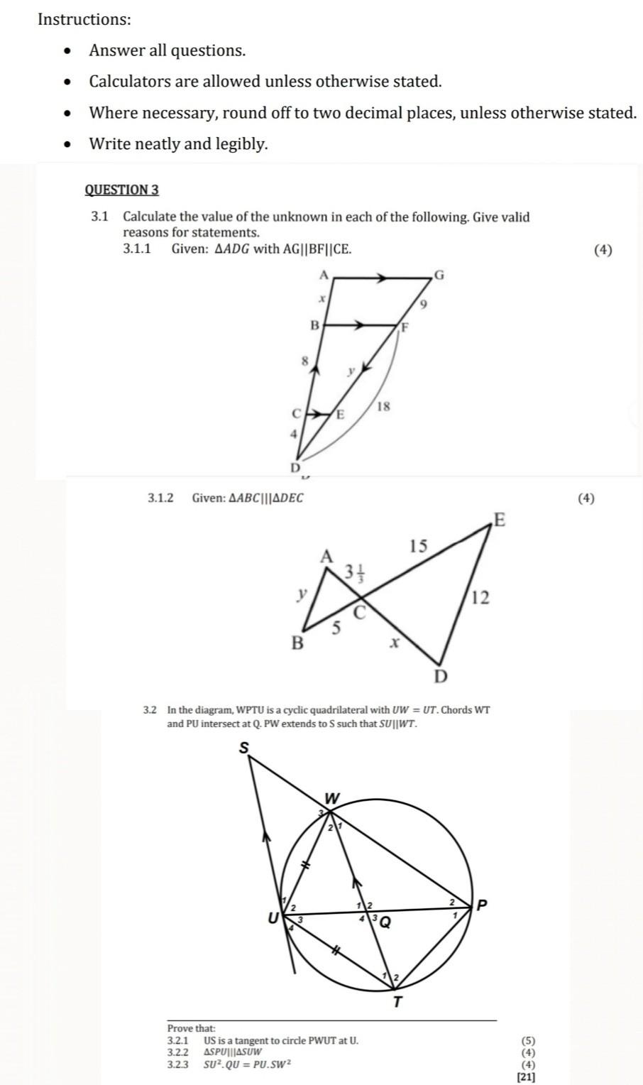 Solved Instructions: - Answer all questions. - Calculators | Chegg.com