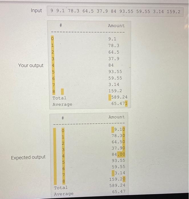 Solved hello i need help I dont inow what is missing in my | Chegg.com
