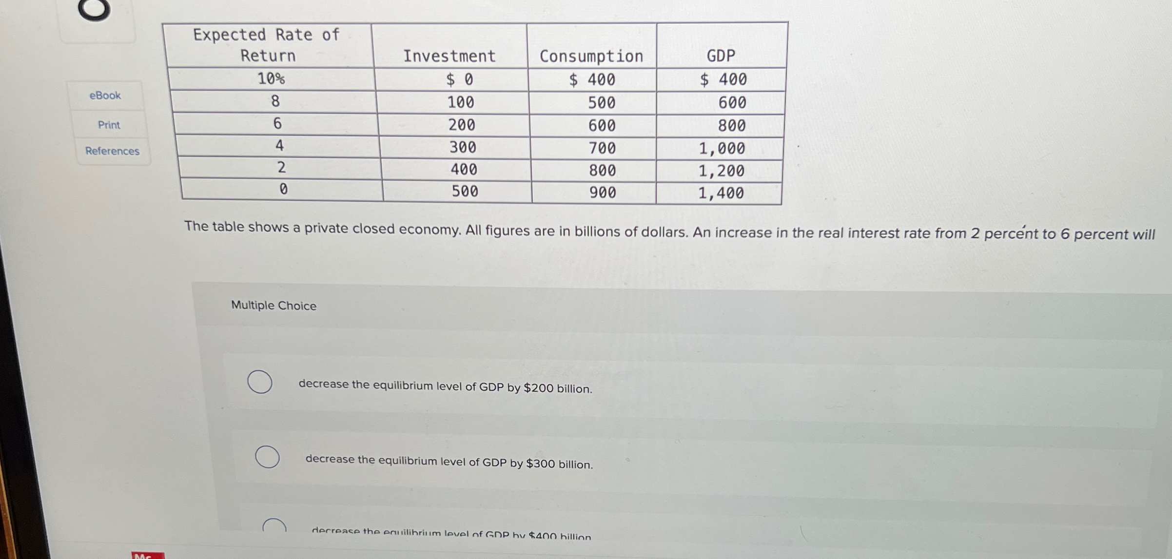 Solved eBookPrintReferences\table[[\table[[Expected Rate | Chegg.com
