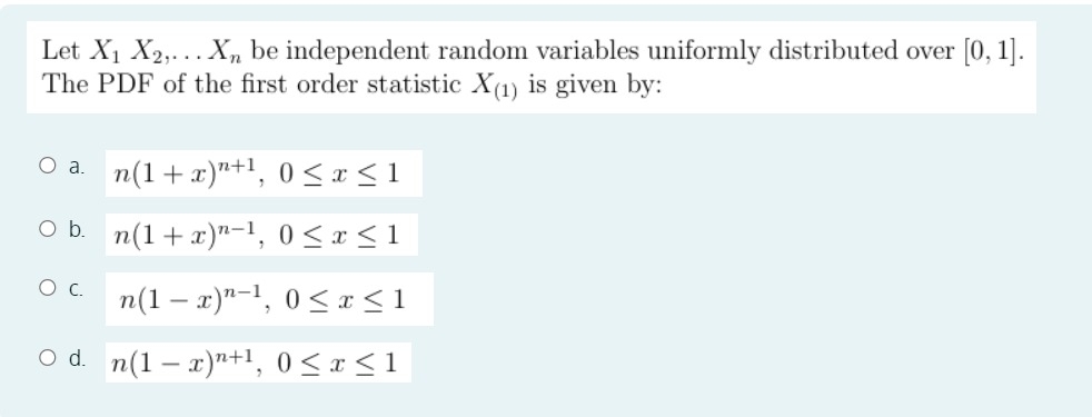 Solved Let x1x2,dotsxn ﻿be independent random variables | Chegg.com