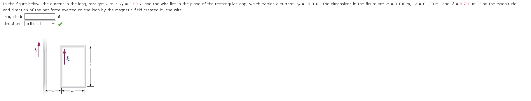 Solved and direction of the net force exerted on the loop by | Chegg.com