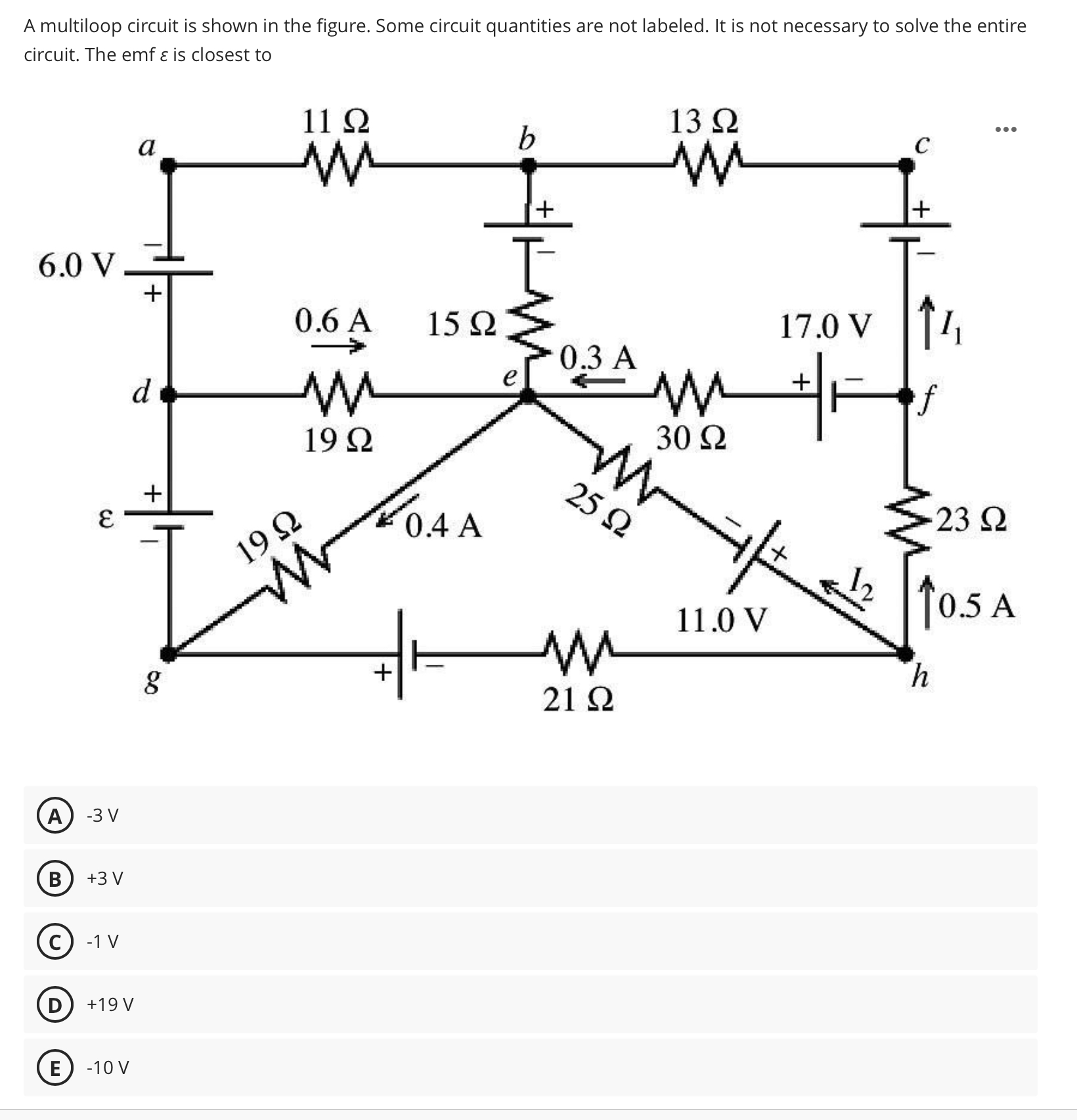Solved A multiloop circuit is shown in the figure. Some | Chegg.com