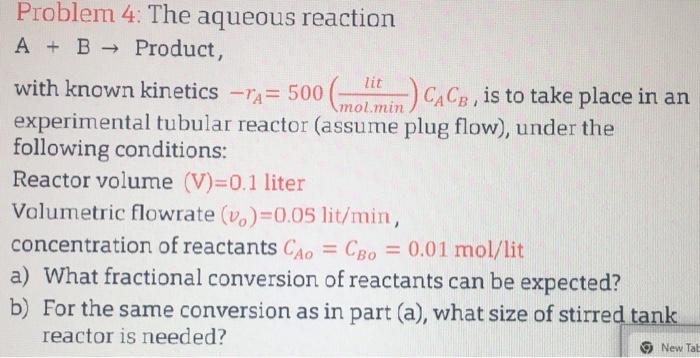 Solved Part A is X=0.909090909 and Part B is V=1.09 liters. | Chegg.com