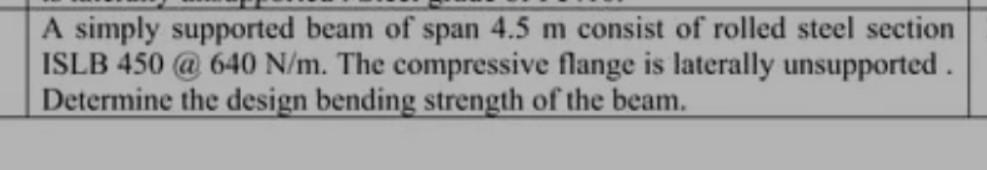 Solved A simply supported beam of span 4.5 m consist of | Chegg.com