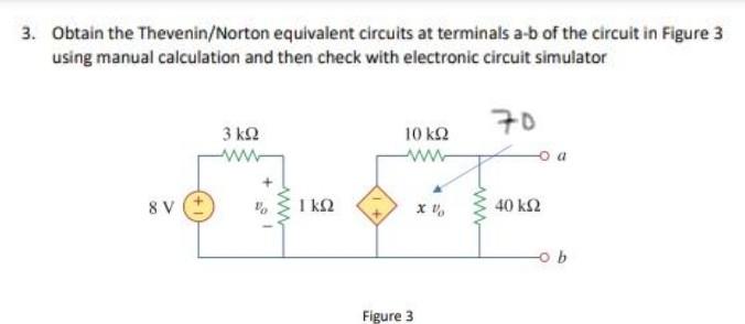 Solved 3. Obtain the Thevenin/Norton equivalent circuits at | Chegg.com
