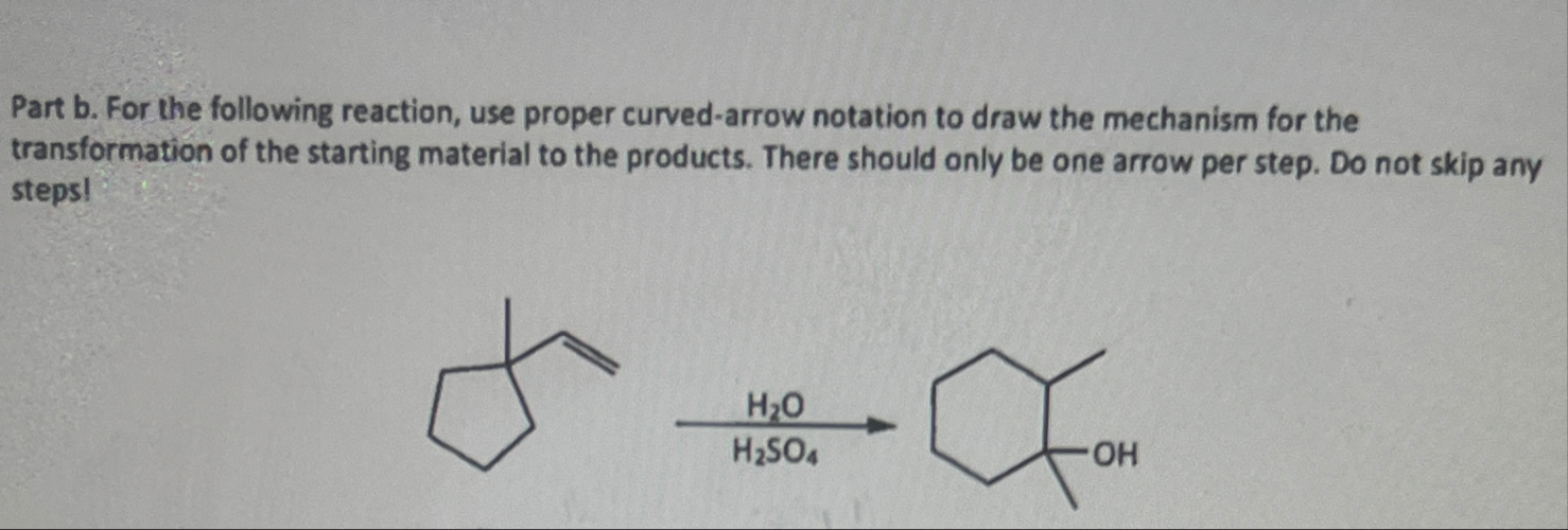 Solved Part b. ﻿For the following reaction, use proper | Chegg.com