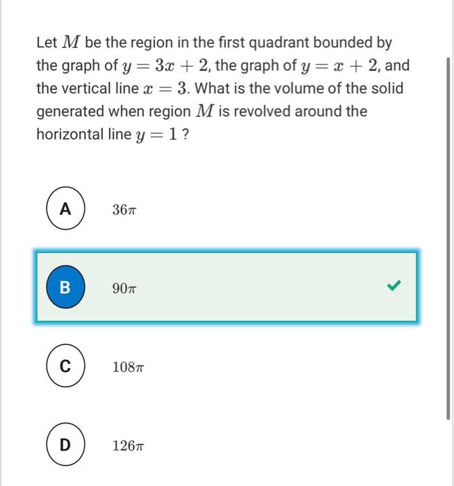 Solved Let M be the region in the first quadrant bounded by | Chegg.com