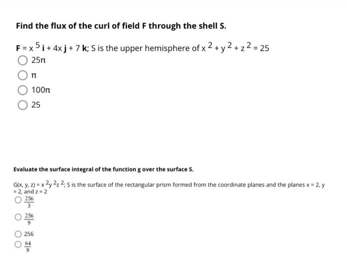 Solved Find the flux of the curl of field F through the | Chegg.com