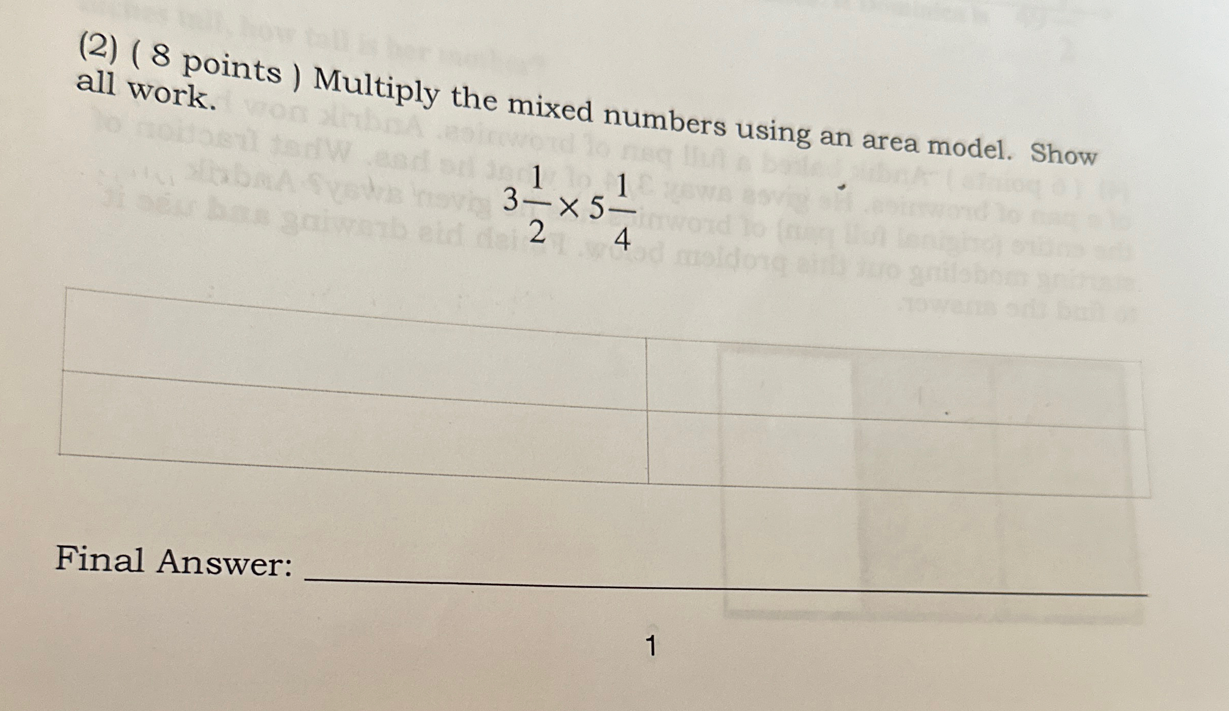 Solved (2) ( 8 ﻿points ) ﻿Multiply the mixed numbers using | Chegg.com