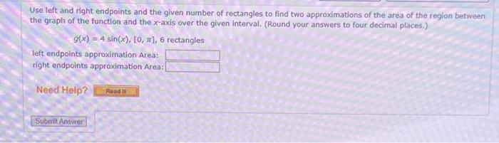 Solved Use left and right endpoints and the given number of | Chegg.com