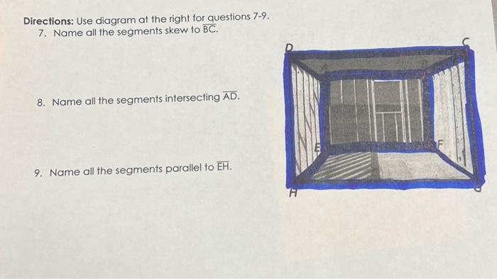 Solved Directions: Use diagram at the right for questions | Chegg.com