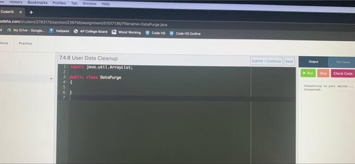 CE Resume Skep Check Code 7.4.8 User Data Cleanup | Chegg.com