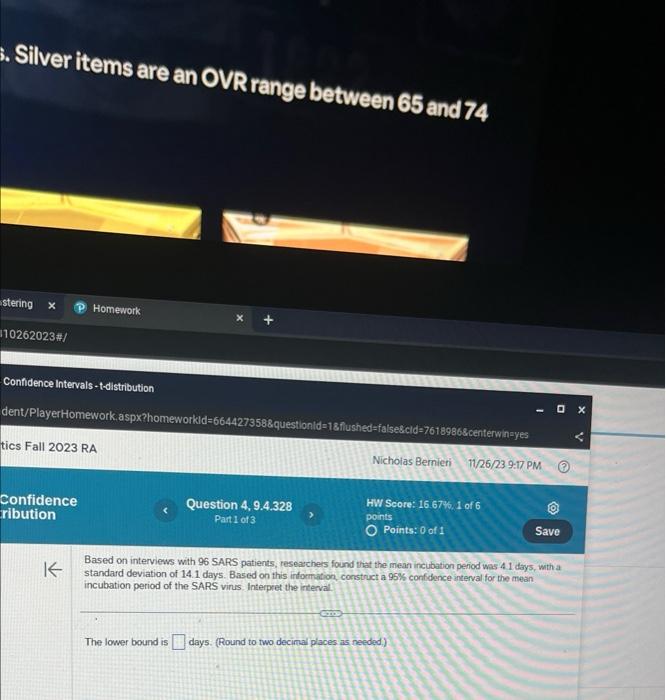 Solved Silver items are an OVR range between 65 and 74 | Chegg.com