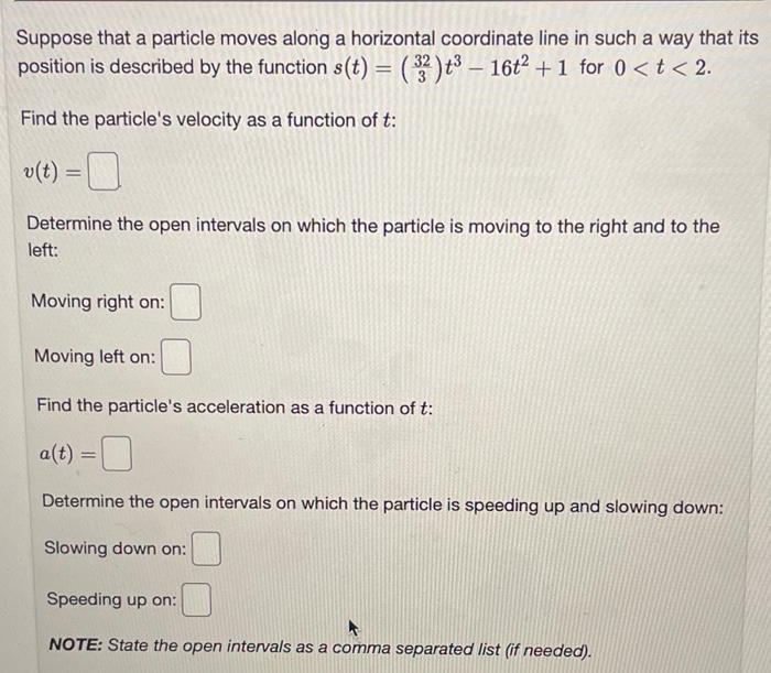 Solved Suppose that a particle moves along a horizontal | Chegg.com