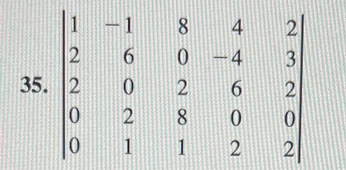 Solved Finding a Determinant In Exercises 25-36, use | Chegg.com