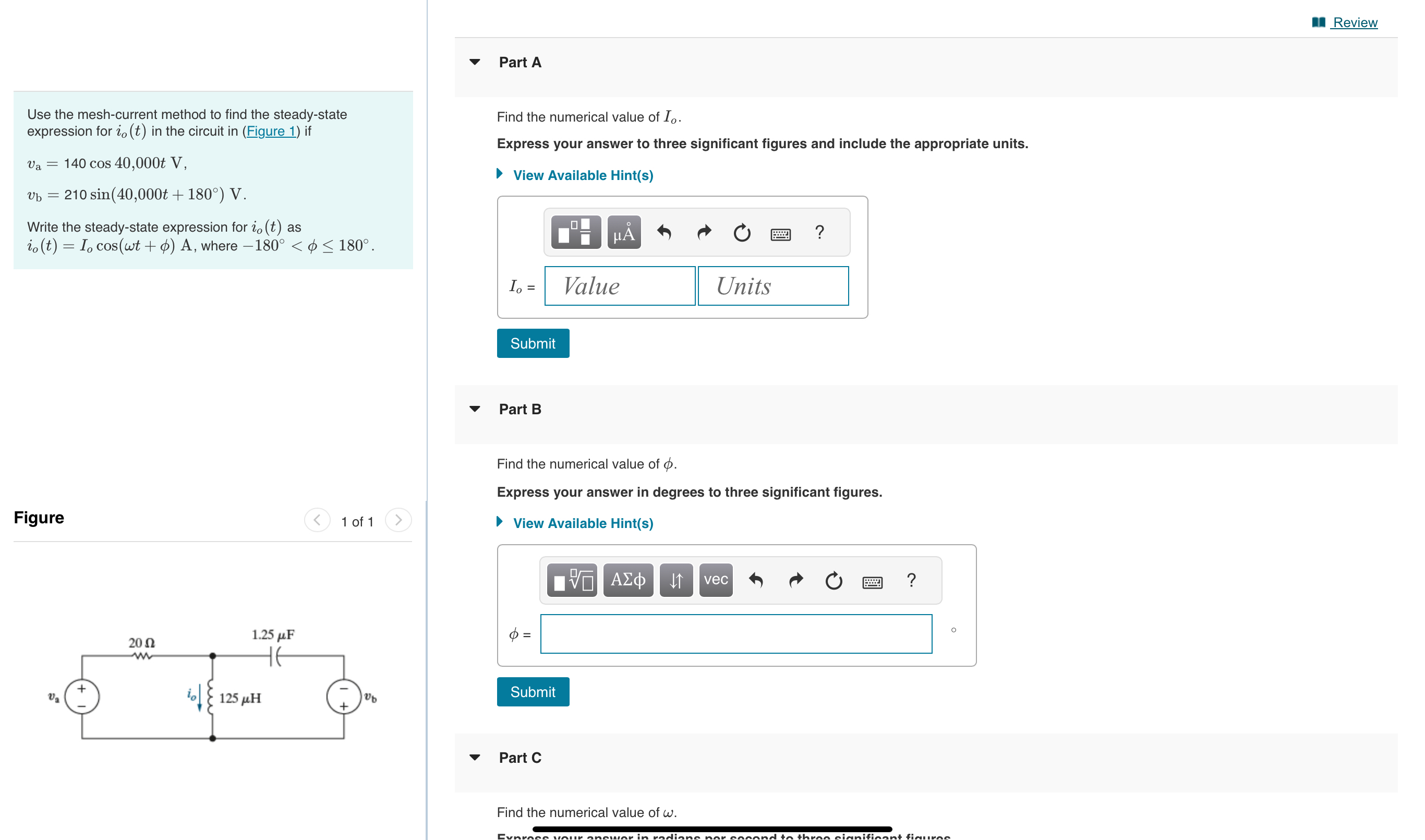 USE THE PICTURE FOR PROBLEM REFERENCE 3 ﻿total Parts | Chegg.com