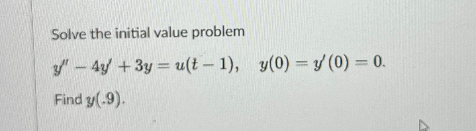 Solved Solve the initial value | Chegg.com