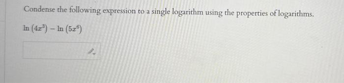 Solved Condense the following expression to a single | Chegg.com